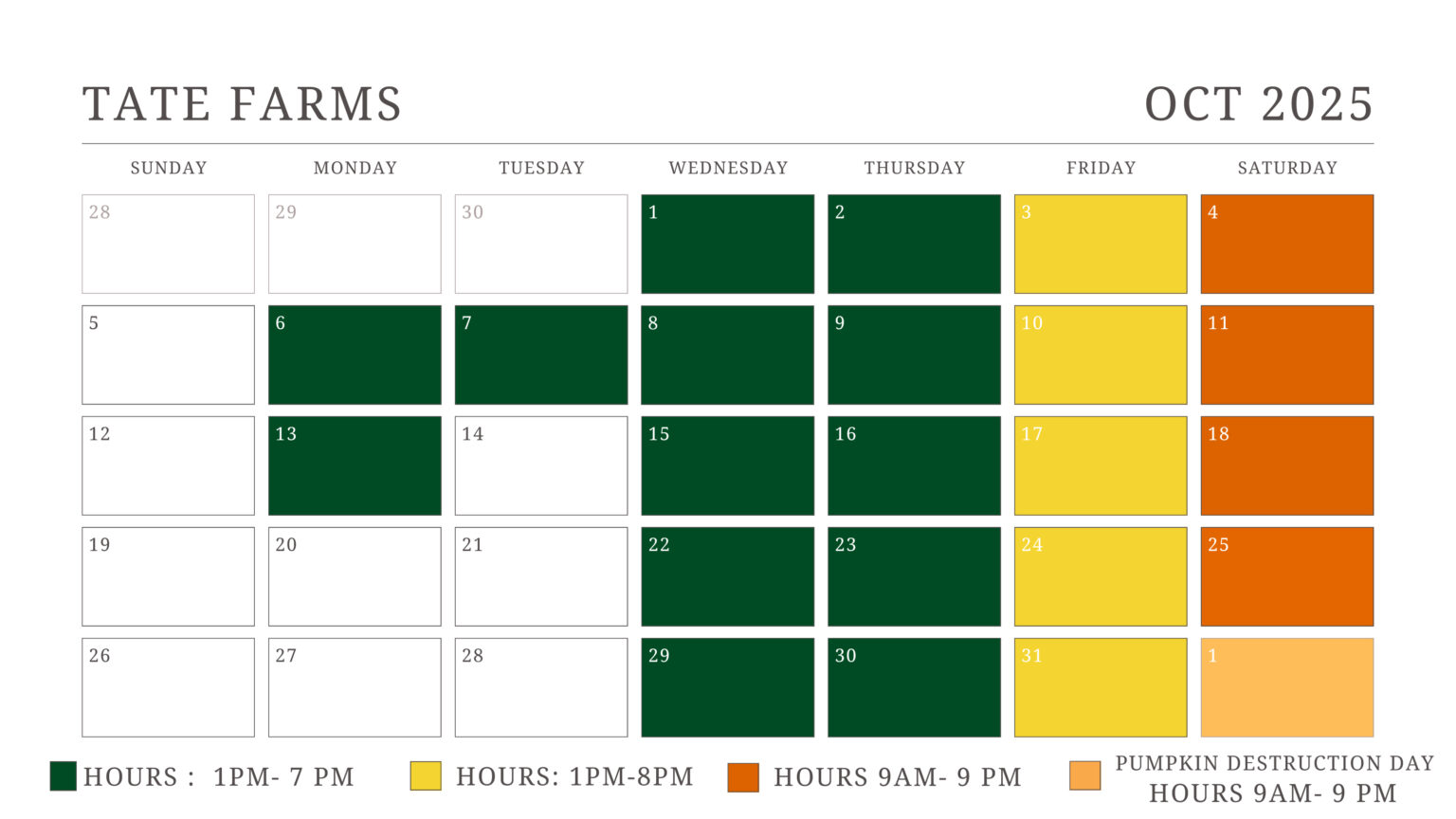 Pumpkin Farm - Tate Farms
